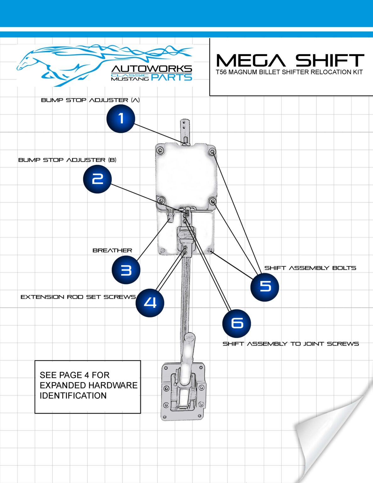 MegaShift Billet Shifter Relocation Kit Autoworks Parts
