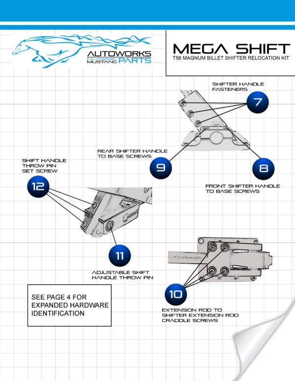 MegaShift Billet Shifter Relocation Kit Autoworks Parts